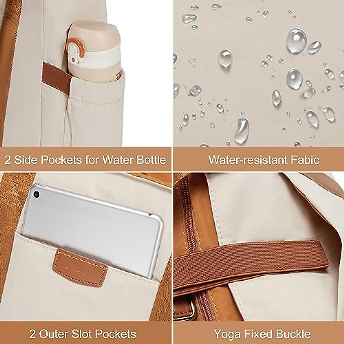 CLUCI Tote Bag for Women Travel Shoulder Bag Middle Tote Handbags with Yoga Mat Buckle for Gym,Work