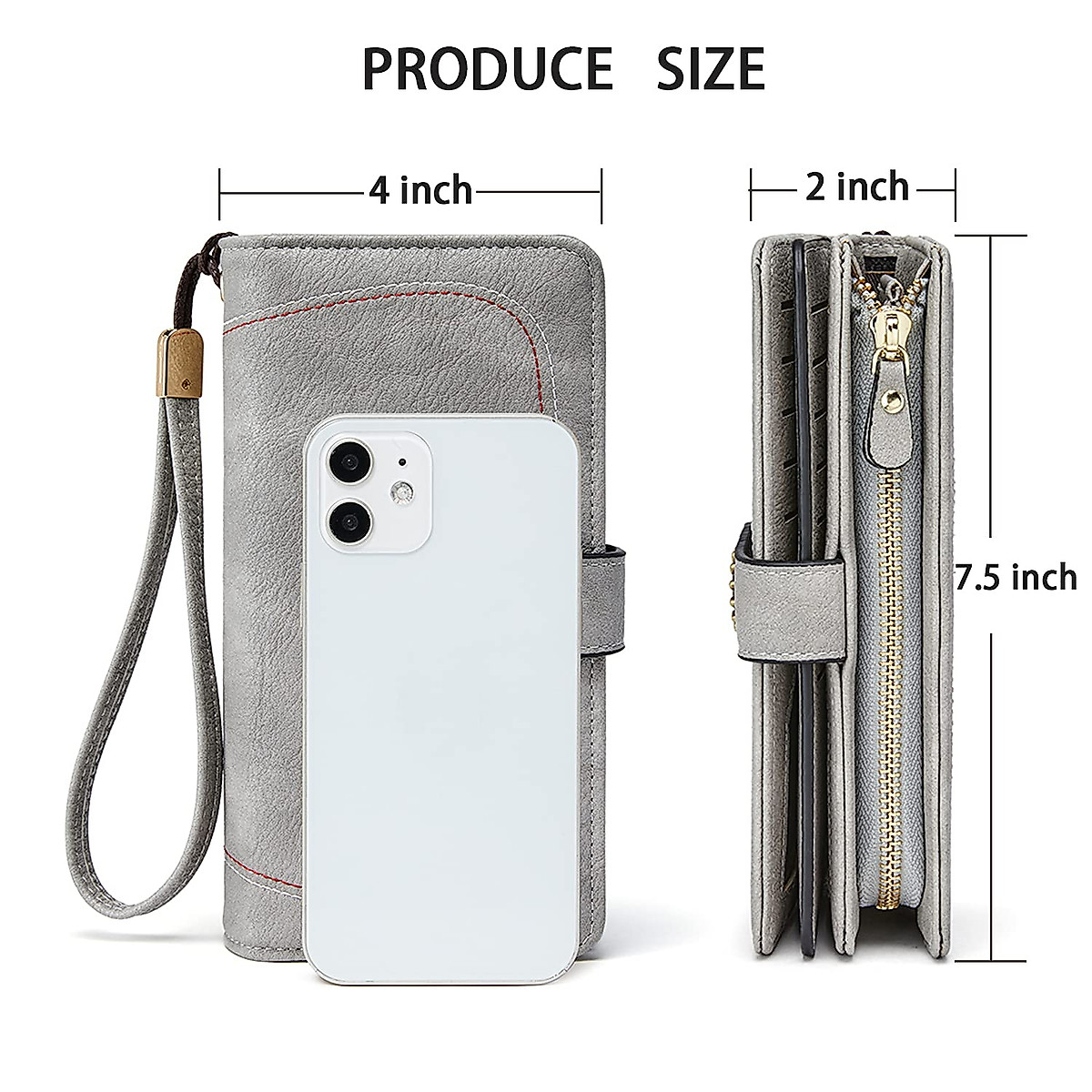 OPAGE Wallets for Women PU Leather Credit Card Holder with RFID Blocking Large Capacity Wristlet