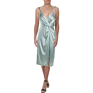 Jill Jill Stuart Womens Satin Twist-Front Slip Dress Green 8