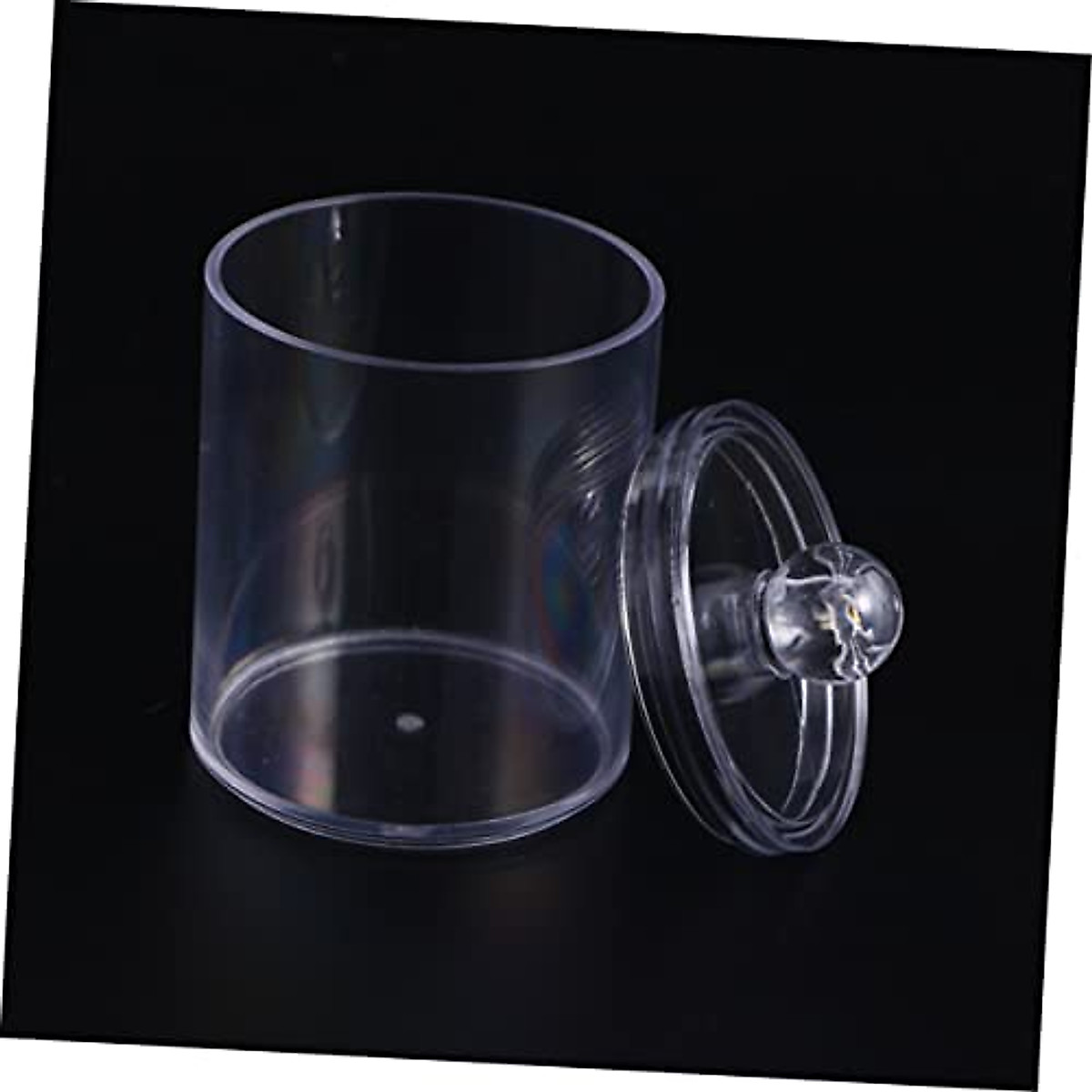 Hoement Cotton Swab Organizer Round Storage Container Pink Pump Bottles Cotton Holder Makeup Brush Holder Round Canister Water Pump Nozzle Replacement Cotton Swab Holder Makeup Containers