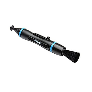 LENSPEN MiniPro. Professional Small, Lightweight Camera Lens Cleaning Pen with Carbon Compound Technology and Retractable Brush for Removal of Fingerprints, Grease and Dust from any Optical Device, black