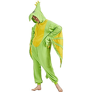 MORNINGFLY Adult Pterosaur Onesie Pajamas,Dinosaur Onesie Pajamas,Christmas Halloween Cosplay Dinosaur Onesie Pajamas for Women Men
