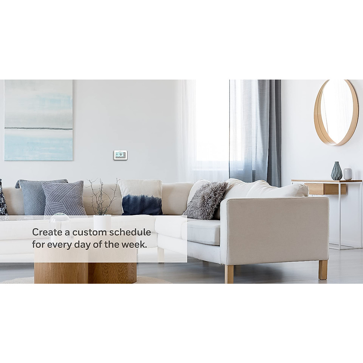 Honeywell Home RTH7560E 7-Day Flexible Programmable Thermostat-Extra-Large Backlit Display, White