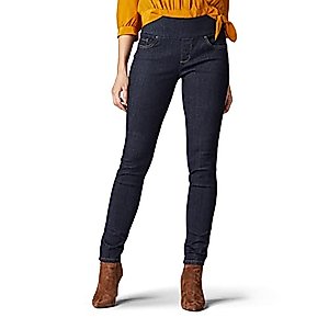 Lee Women's Sculpting Slim Fit Skinny Leg Pull On Jean, Slumber, 4 Medium