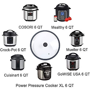 10" Tempered Glass Lid for Pans,Fry Pan, Universal Instant Pot or Pot Cover,9.6"/24cm, Clear