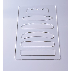 Charcuterie Board Handle Template,Acrylic Router Template,6 in 1 Grab Handle Router Template,Woodworking Router Template (11.75x7.75)