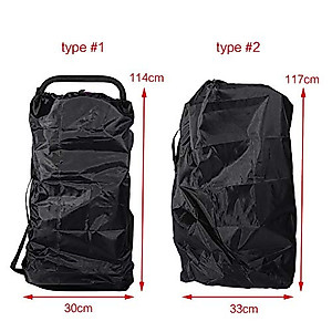 Hztyyier Baby Stroller Travel Bag for Airplane Gate Check in Standard Strollers with Adjustable Lock Webbing Handle Stretch Zipper Pouch(Car Stroller)