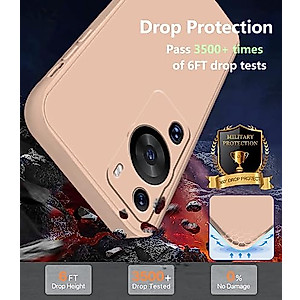 Jancyu Compatible with Huawei P60 Pro Case Soft, Silicone Phone Case for Huawei P60 Pro, 360°Full Protective, Shockproof and Fingerprint Resistant Accessorie (Pink)