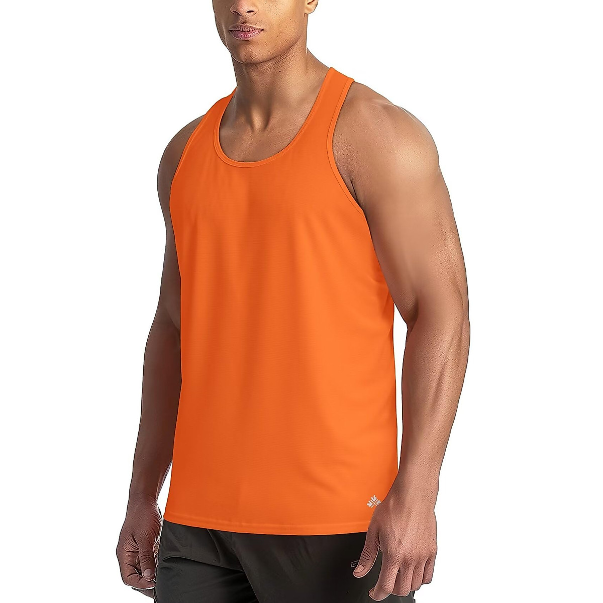 Zengjo Mens Running Tank Top(Orange,M)