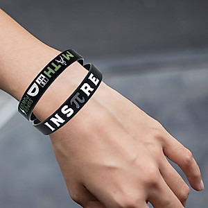 Giftphoria Assorted Math Bracelets (12pcs) - Math Gifts in Bulk for Students and Teachers - Educational Party Favors, Classroom Prizes and Awards for Math Graduates, Mathletes and Math Lovers