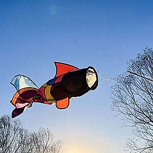 emma kites Cute Rainbow Fish Windsock Spinner Spiral 32-inch