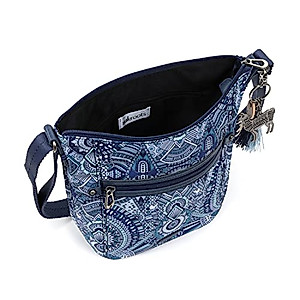 Sakroots Womens Eco-twill Sequoia Eco Twill Small Hobo, Navy Wanderlust, One Size US