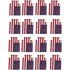 Grehge 16 Pcs American Flag Beer Can Coolers 17 Oz Independence Day Collapsible Soda Cover Coolies Patr Beauty Cleansing Brush Facial Scrub,Beauty Cleansing Brush