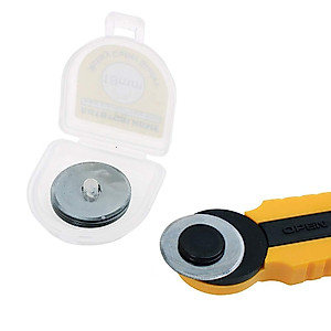 AUTOTOOLHOME 18mm Rotary Cutter Blades 10 Pack Replacement Rotary Blades Cutting Fabric Paper Quilting Scrapbooking Sewing Patchwork Tool