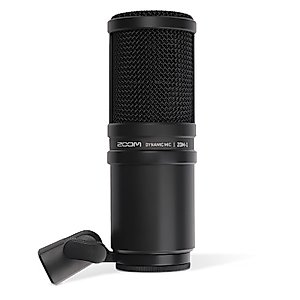 Zoom Dynamic Microphone for Podcasts, Voice-Overs, Interviews, Vocals, and More, High SPL Capability, Sturdy Metal Body, and Large Diaphragm
