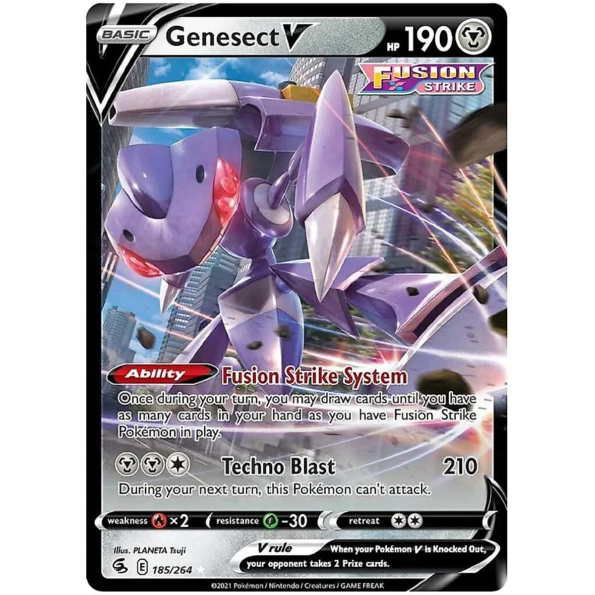 Genesect V - 185/264 - Ultra Rare - Sword & Shield - Fusion Strike
