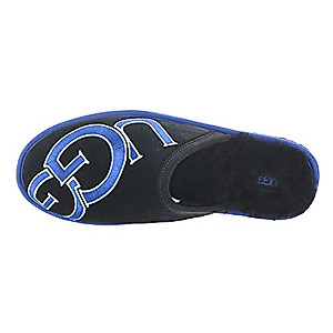 UGG Men's Scuff Logo II Slipper, Black/Neptune, 7