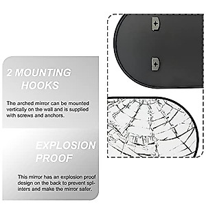 Bathroom Mirror for Wall,36''x24'',Black Oval Mirror for Bedroom Entryway Bathroom, Metal Framed Vanity Mirror(36''x24'',Black)