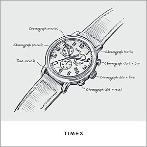 Timex Tribute Men's NHL Weekender Chrono 40mm Watch – Vegas Golden Knights with Tan Genuine Leather Slip-Thru Strap