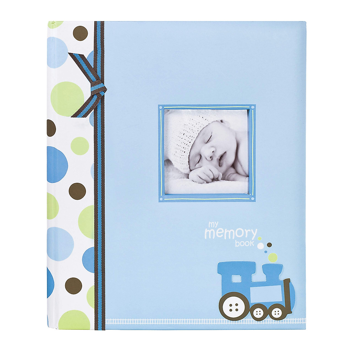 Lil Peach Train Baby Five Year Memory Book Photo Journal, Cherish Every Precious Moment Of Your Babys First Years, Blue