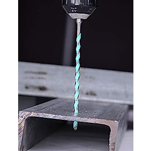 EZARC 5PC Carbide Drill Bit Set, Multi-Purpose Hex Shank Drill Bit for Metal, Masonry, Wood, Block, Brick and Plastic