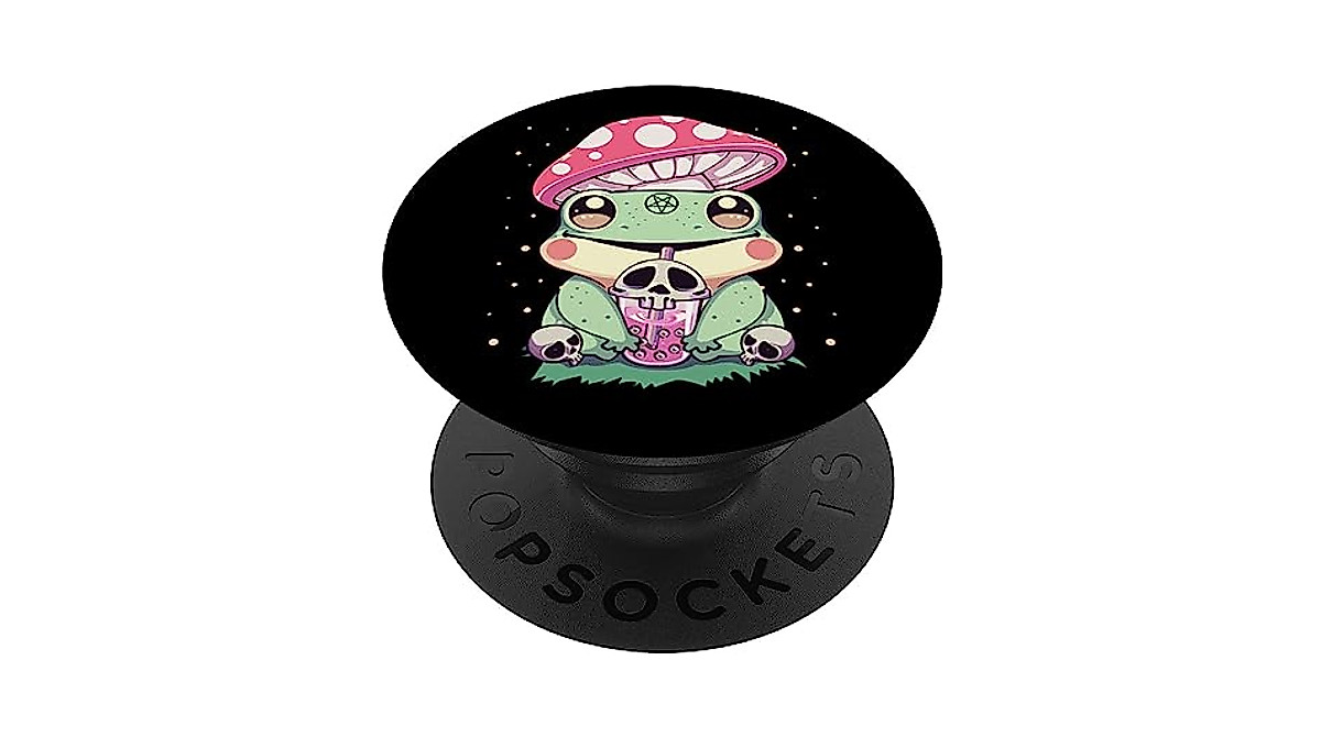 Pastel Goth Kawaii Frog PopGrip for Fun Style