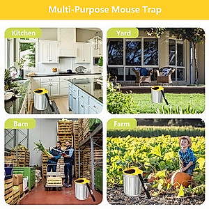 Mice Mouse Trap Bucket Flip Lid,Mouse Trap Bucket Indoor Outdoor,Humane Mouse Trap,Mouse Trap Bucket Lid Auto Reset | 5 Gallon Bucket Compatible | Mouse Trap Bucket Lid (2 Pack) a2