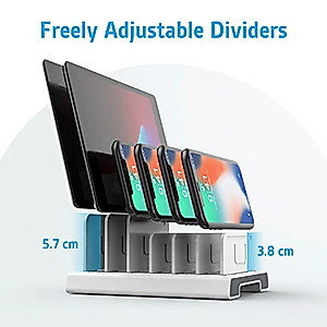 Unitek Adjustable Universal Multi Device Organizer Dock Stand Holder Compatible for iPhone, iPad, Kindle, Fire Tablet, Samsung Galaxy, Google Nexus, Pixel, All Electronic Devices-No Charging Port