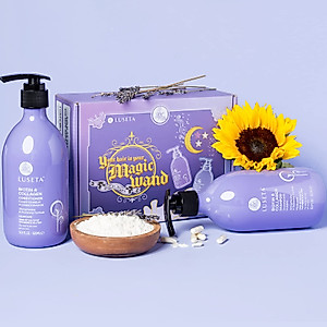 Luseta Biotin Hair Care Set - Shampoo, Conditioner and Hair Mask 16.9 oz each, Leave-in Conditioner (8.5 oz)