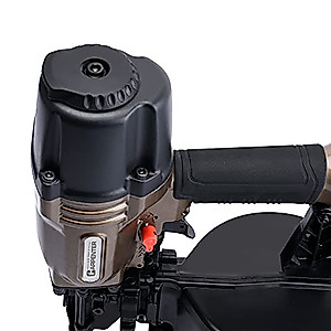 Carpenter Air Tools CCN65Z 0 Degree 1-1/2″ to 2-1/2″ Pneumatic Coil Siding Nailer with Tool-less Depth Adjustment, Drives plastic collated nails.
