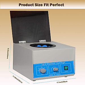 Podoy Electric Lab Benchtop Centrifuge Low-Speed 4000rpm 50ml 6 Tubes 0-60min Timer Speed Control Centrifuge Laboratory Machine Desktop 110V LD-3