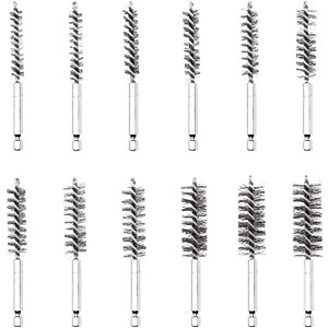 NEIKO 00325A Wire Brush Drill Attachments with 1/4-Inch Hex Shank, SAE and MM Brushes Assortment, Mountable on Power Drill or Die Grinder, 38-Piece Set