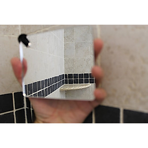 Mirror On A Rope ReflectX Travel Shower Mirror - Light and Durable - Made in The U.S.A. - Shatterproof - Easily Eliminate Fog and Shadows for a Clear Fog Free Reflection. (unclad)