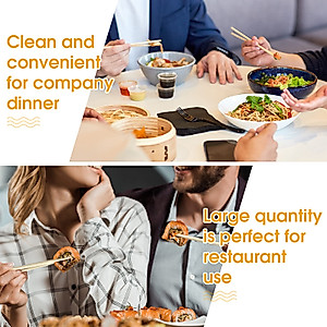 300 Pairs Disposable Chopsticks Bamboo Wooden Chopsticks Cooking Chopsticks Long Japanese Chinese Korean Individually Wrapped Connected Chopsticks with Paper Sleeve for Sushi Asian Dishes, 8.27 Inch