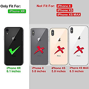 Gritup iPhone XR Case, iPhone XR Phone Case 6.1 inch with HD Screen Protector for Girls Women, Cute Clear Gradient Glitter Liquid TPU Slim Phone Case for iPhone XR Teal/Purple