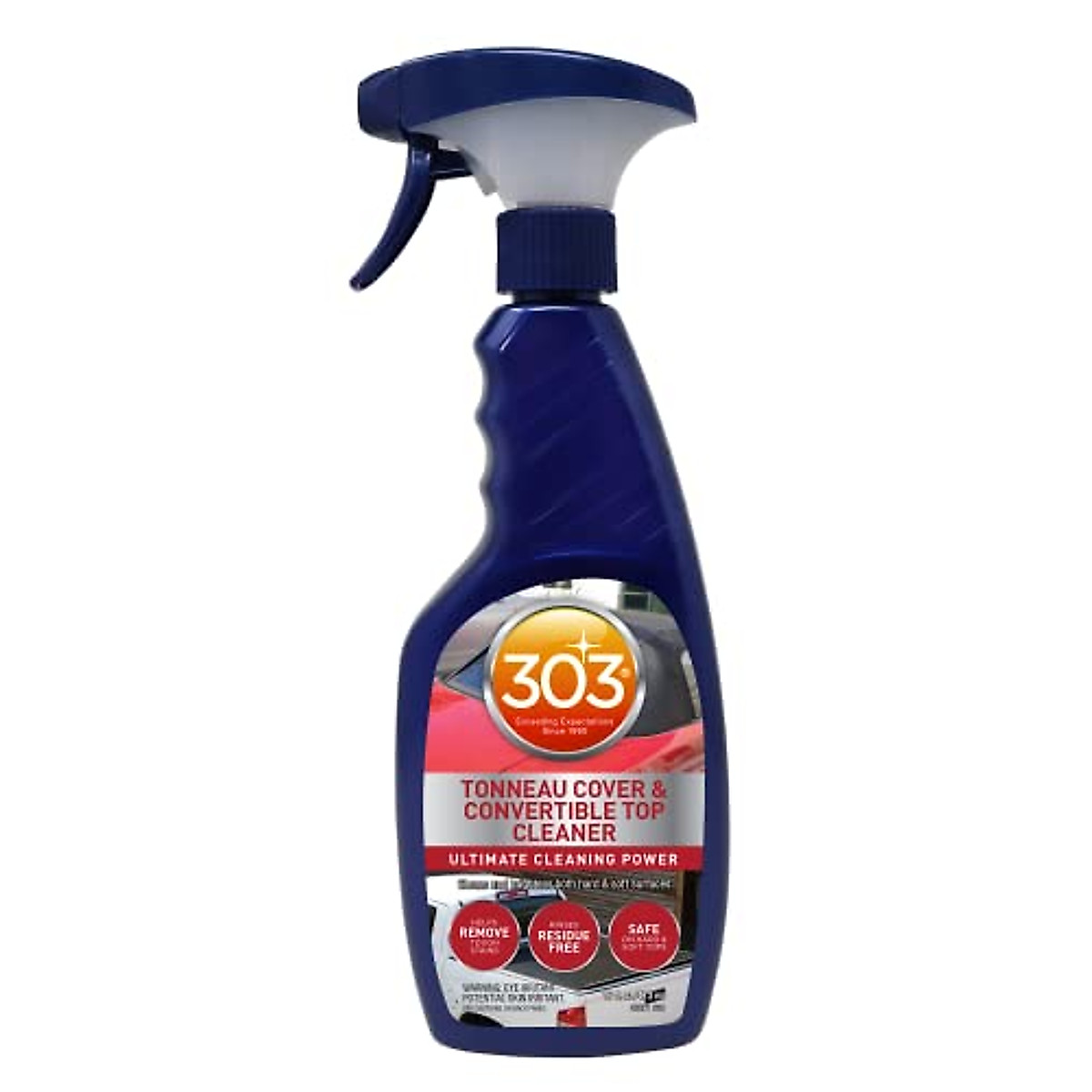 303 Tonneau Cover and Convertible Top Cleaner - Vinyl and Fabric Top Cleaner - Ultimate Cleaning Power - Helps Remove Tough Stains - Rinses Residue Free - 16 fl. oz. (30571CSR) Packaging May Vary