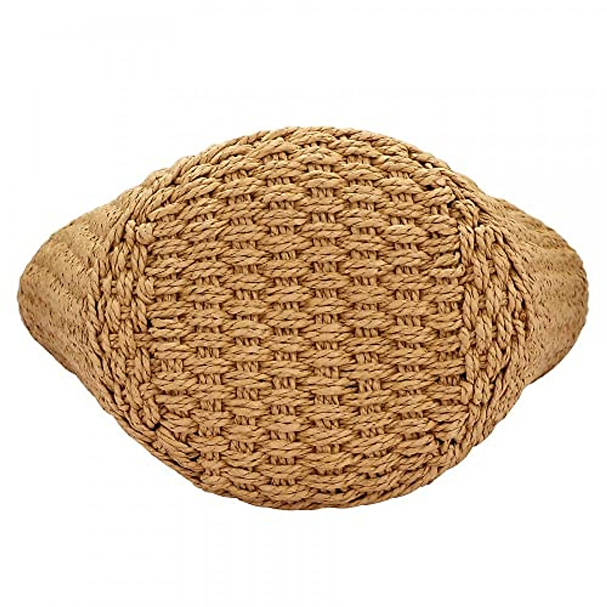 Smile Straw Beach Bag - Summer Handbag Large Capacity Handmade Tote Purse Straw Beach Bag for Women (Brown)