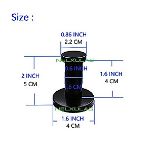 NELXULAS Classic Black Stainless Steel Single Super Heavy Duty Wall Mount Hook, Bath Towel Hooks, Coat Hanger (2", 4 PCS)