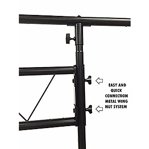 CedarsLink 15FT Portable DJ Lighting Truss/Stand w T-Bar Trussing Stage System W/Updated Wingnut Connection System All Metal Parts No Tools Required
