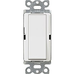 Lutron Claro 15 Amp 3-Way Rocker Switch with Locator Light, , CA-3PSNL-WH, White