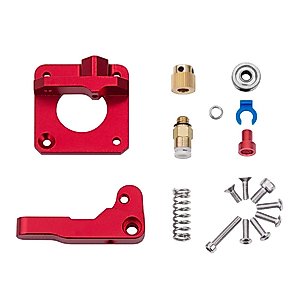 LONGER 3D 0.4mm Red Metal Extruder Aluminum for 1.75mm Filament Suit for LK1 / LK4 / LK4 Pro / LK5 Pro, Also Supporting Other 3D Printers