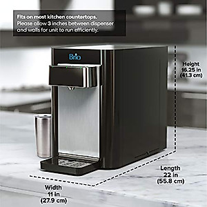 Brio Countertop Bottleless Water Cooler Dispenser with 2 Stage Filtration, Self Cleaning - 2 Stage Water Filters Included