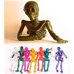 UpBrands 144 Party Favors for Kids Stretchy Skeleton Bulk Set, 12, Kit for Birthday's, Halloween, Goodie Bags, Easter Egg Basket, Pinata Filler, Small Toys Classroom Prizes