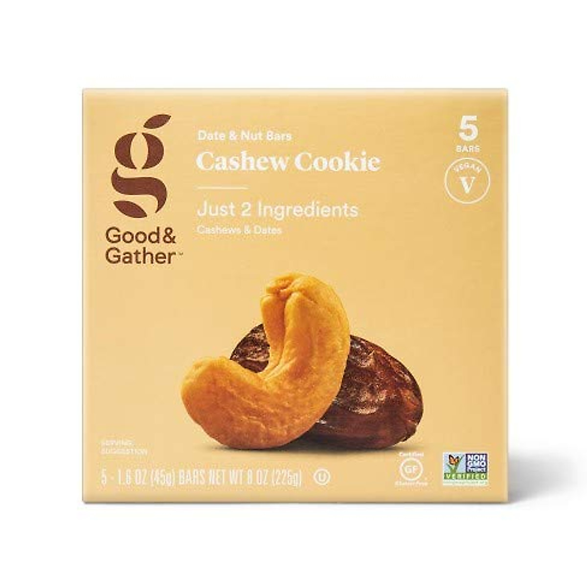Good & Gather- Cashew Cookie Nutrition Bars - 5ct, 8 OZ