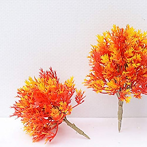 Exceart 4 Pcs Model Trees Fake Trees Autumn Maple Trees Plant Ornamentm for DIY Crafts Building Model Scenery Landscape Orange (19cm, 15cm, 13cm, 10cm Style)
