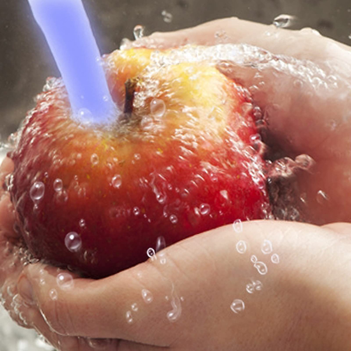 4 Pack Light Up LED Water Faucet, Growing Blue Color LED Water Faucet Light Water Stream Colorful Faucet Tap Sink Faucet For Kitchen and Bathroom