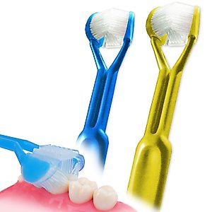 DenTrust 2-PK for Special Needs | The Only Child-Safe 3-Sided Toothbrush | Made in USA | Fast Easy & Clinically Proven | Autism ASD Autistic Asperger Therapy Parent Caregiver Tactile Sensory Calming