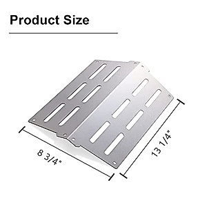 Derurizy 62752 7620 7622 Grill Replacement Parts for Weber Genesis 300 Series, E310 E320 E330 S310 S320 S330 EP310 EP320 EP330, 17.5" Flavorizer Bars, 19.5" Burner, 13 1/4" Heat Deflectors