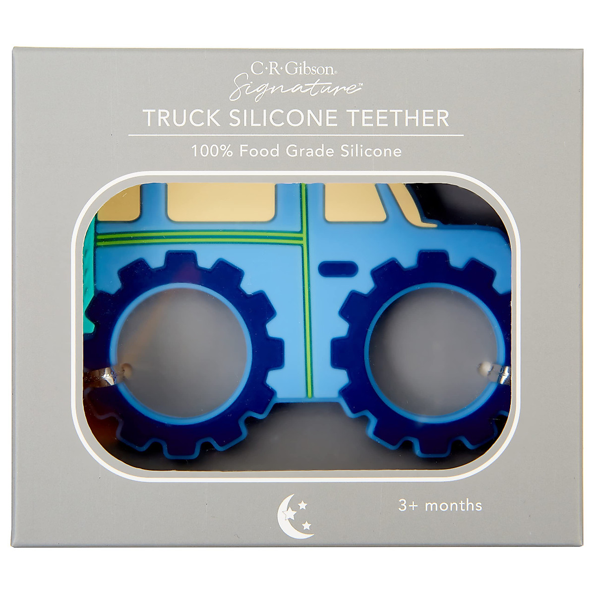 C.R. Gibson BTEE-24548 Truck 100% Food Grade Silicone Teether for Babies, 4" W x 2.2" L, Multicolor