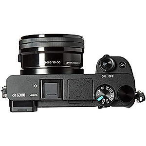 Sony Alpha a6300 Mirrorless Camera Interchangeable Lens Digital Camera with 16-50mm Power Zoom Lens - E Mount Compatible - Black (Renewed)